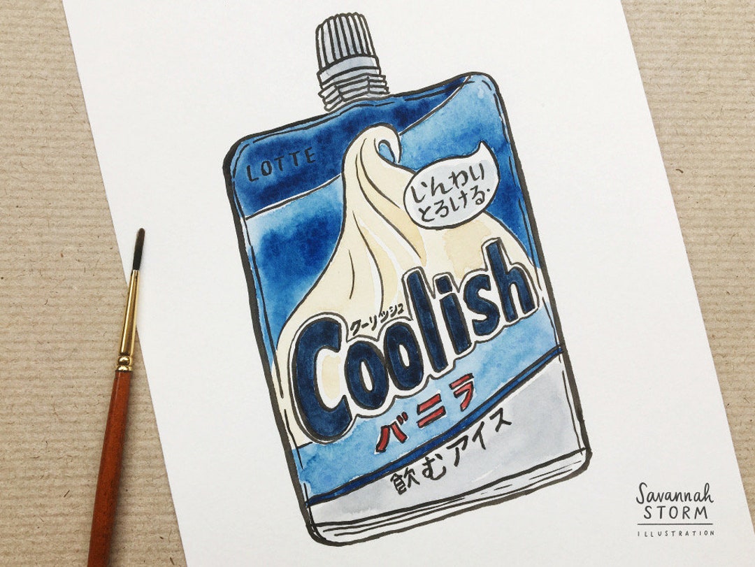 Original Painting Coolish Drawing Japan 100 Day Project Illustration ...