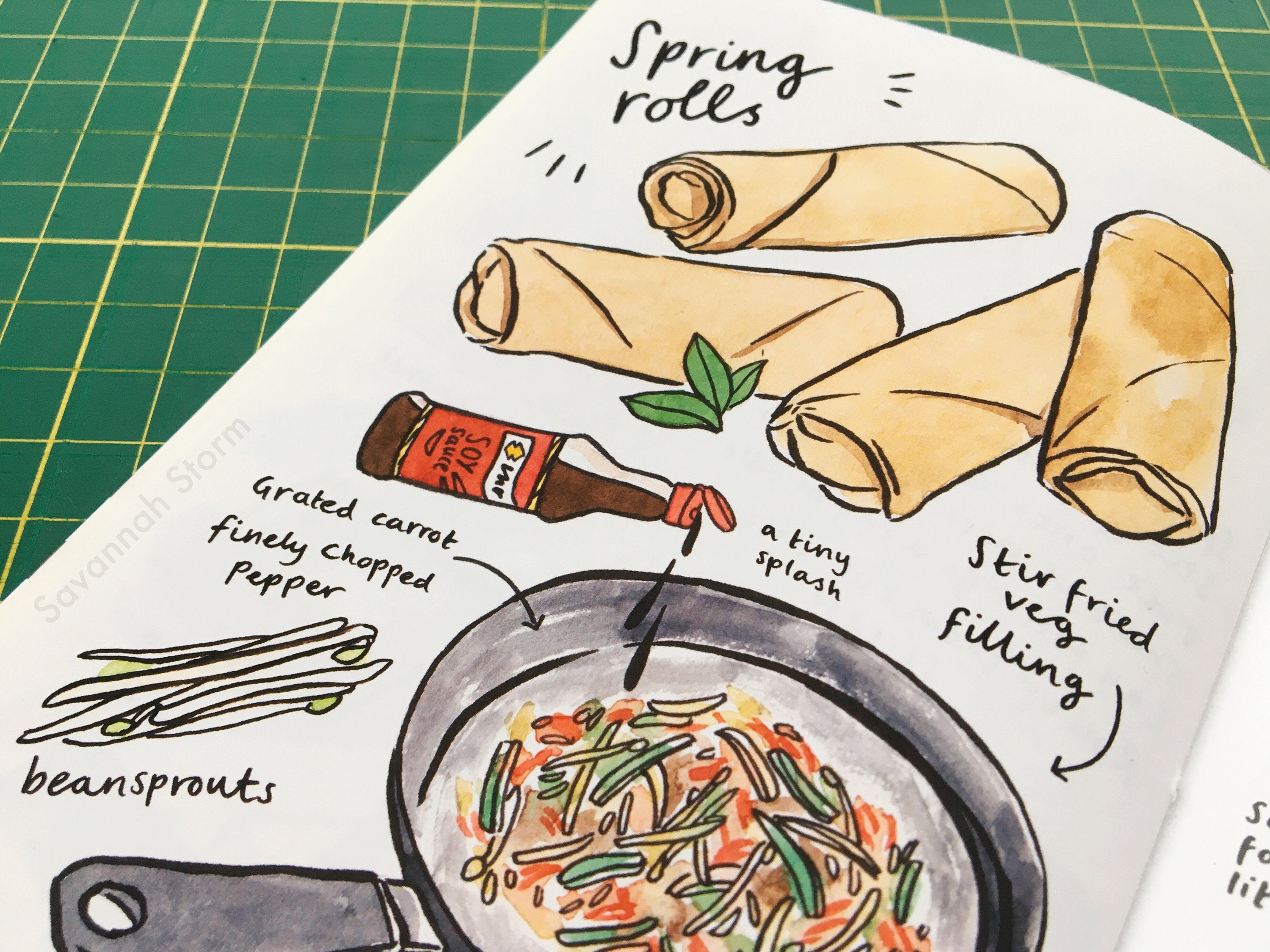 Veggie Recipes Zine Illustrated Vegan Cooking Ideas - Etsy UK