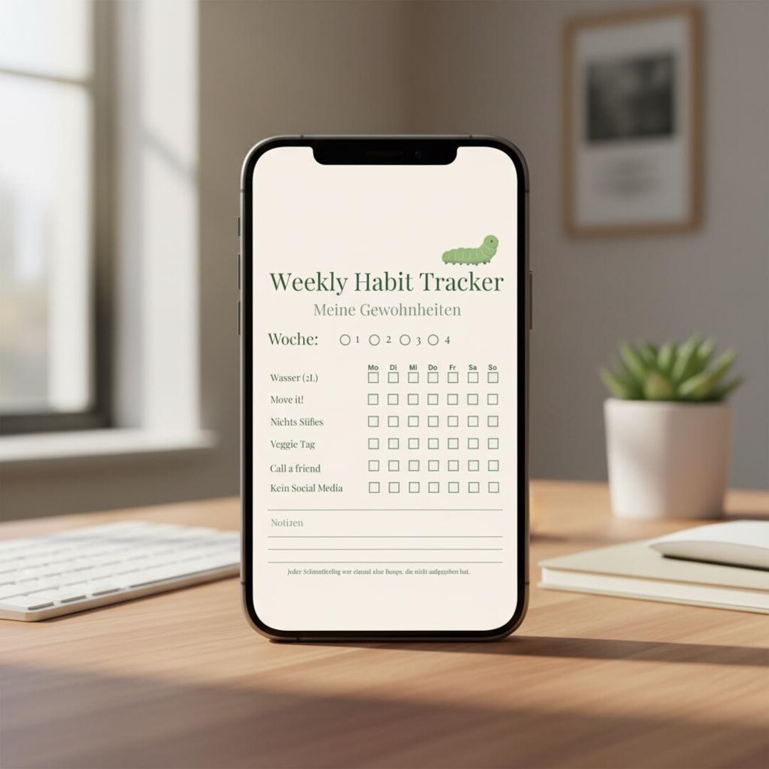 Printable Weekly Habit Tracker | Digital Monthly Planner PDF | Habit ...