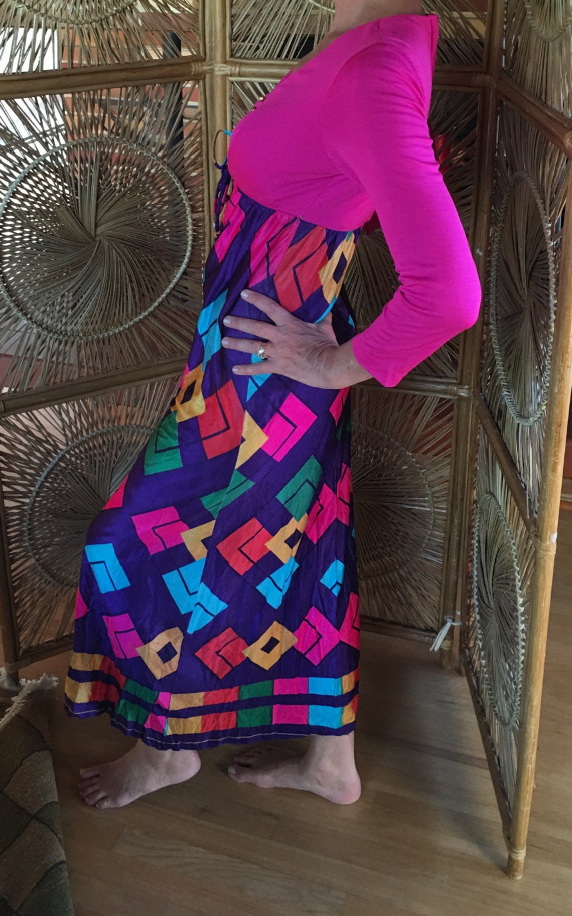 Adorable Vintage 1970's Kelly Arden Maxi Dress - Etsy