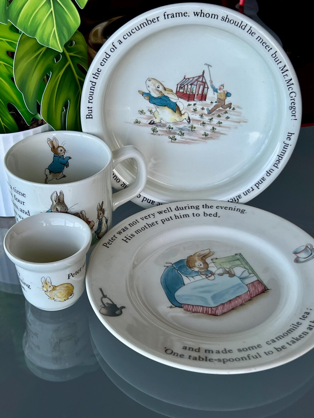 Four Beatrix Potter Wedgwood - Made in England Collectibles. Small Cup ...