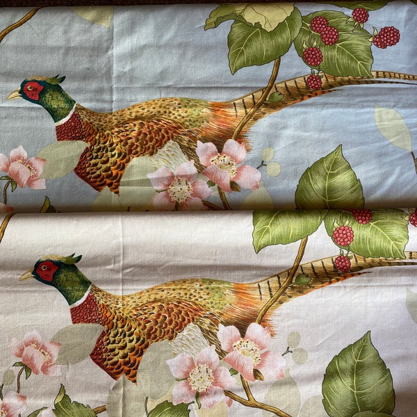 Pheasant Print Fabric - Etsy