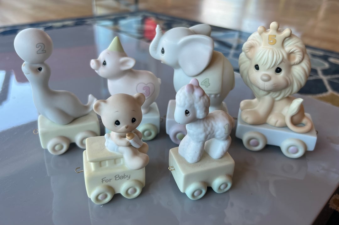 Adorable 6 Piece Set of Precious Moments Birthday Train. “for Baby” and ...