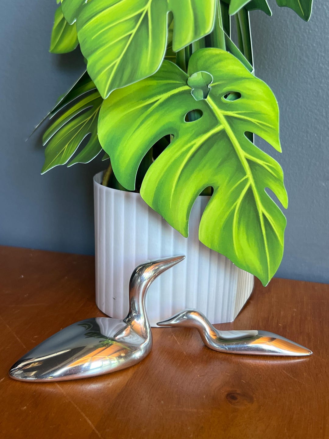 Two Beautiful Cast Aluminum Collectible Hoselton Small Loon Sculptures ...