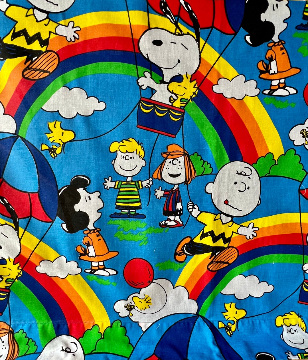 What Fun! the Peanuts Group. 1970s Panel/fabric Piece of the Peanuts ...