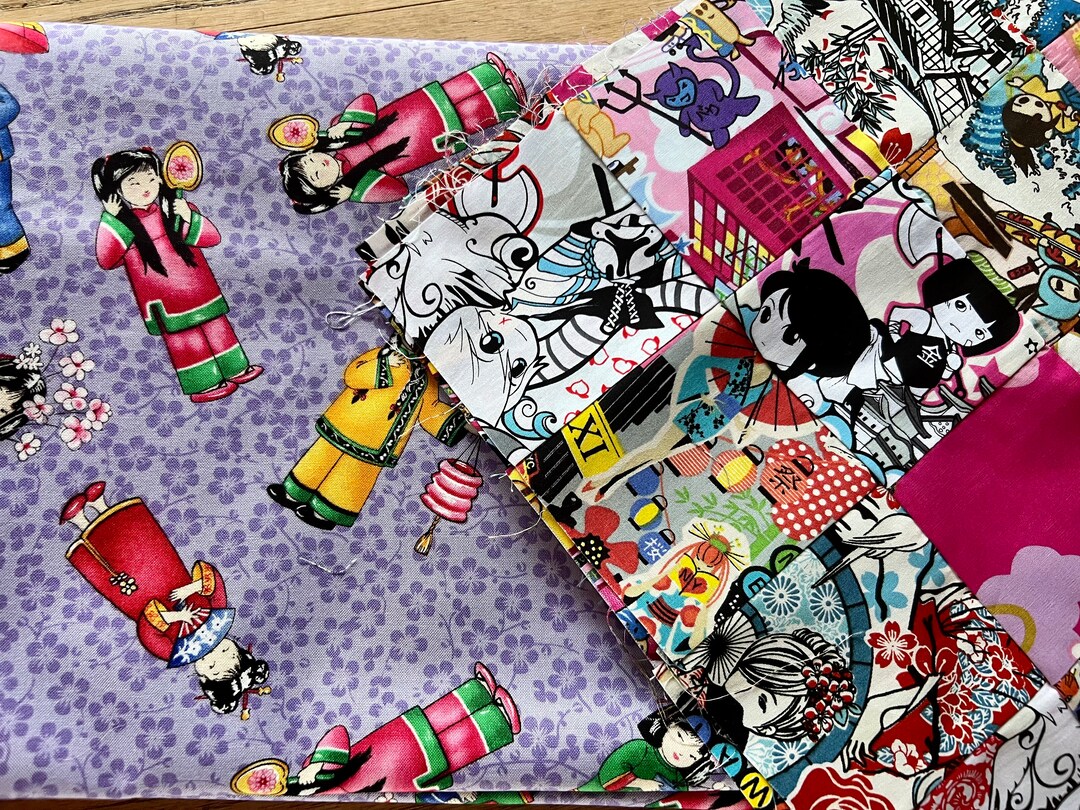 Fun Vintage Fabrics/material - Discovered in Hawaii. Fun Quilt Pieces ...