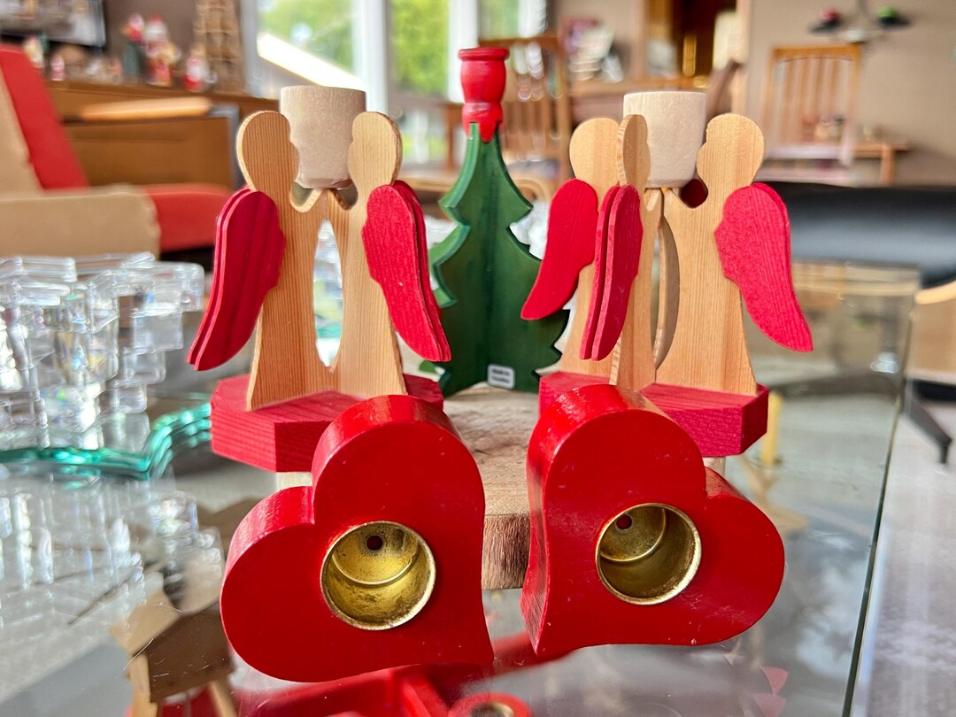 Five Traditional Swedish Candle Holders With Candles Included. Made in ...