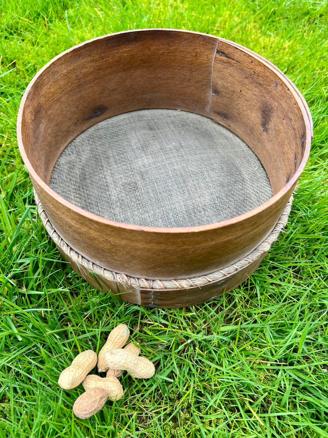 Beautiful and Beautifully Made Primitive Rustic Grain, Ash Flour Sieve ...