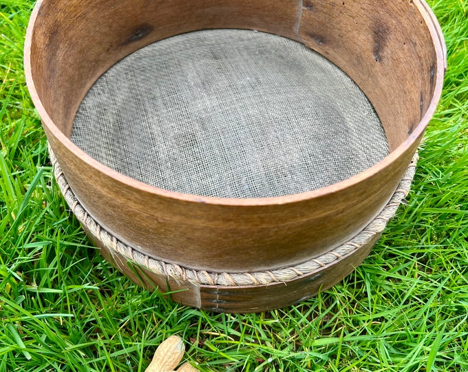 Beautiful and Beautifully Made Primitive Rustic Grain, Ash Flour Sieve ...