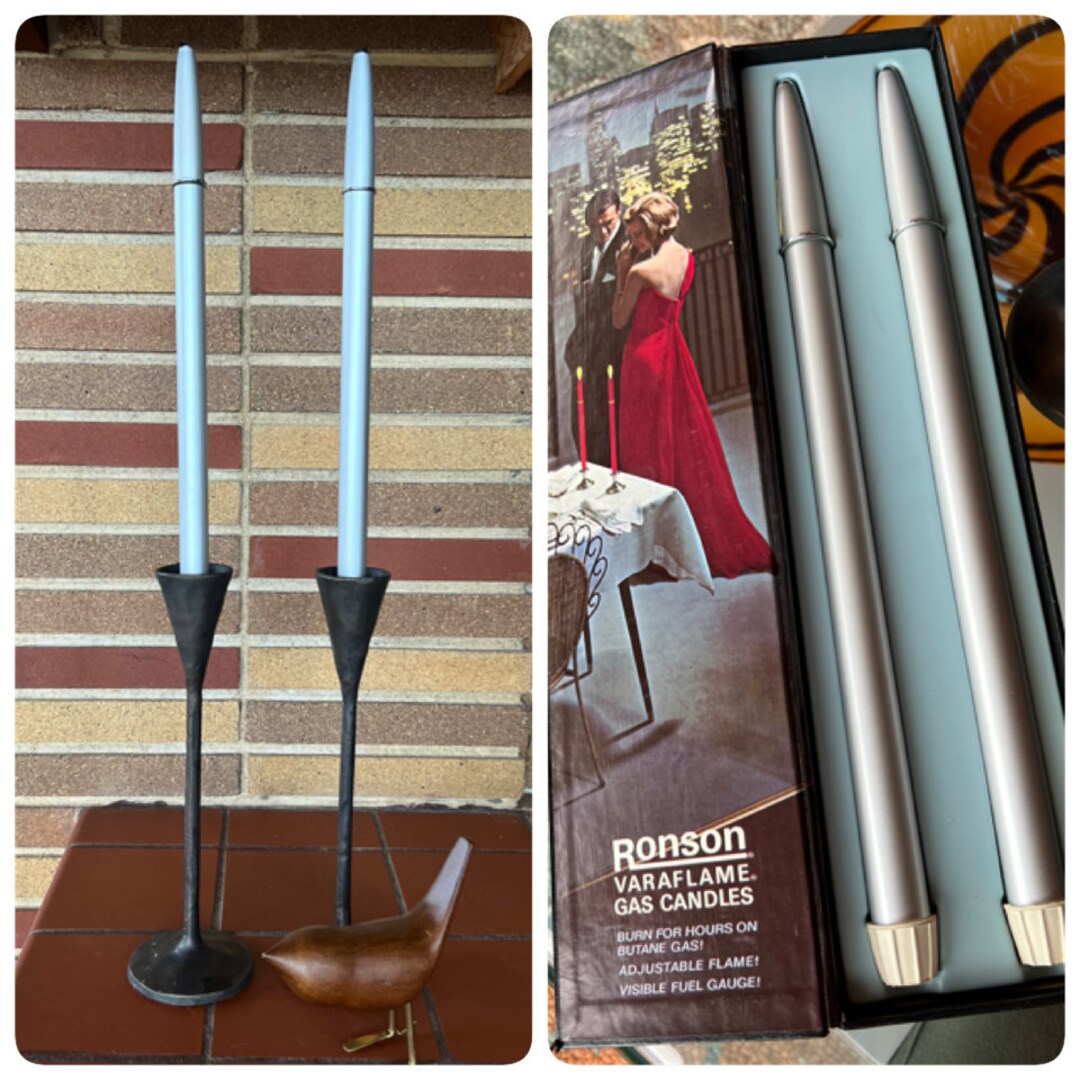 Nostalgia! Ronson Veraflame Refillable Gas Candles. Un-used and in ...