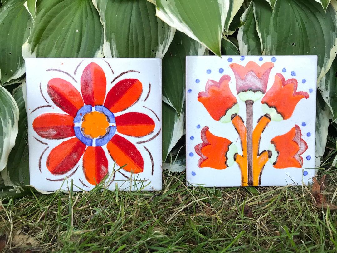 Two Amazing Desimone Glazed Ceramic Italian Tiles. Made in Italy for ...