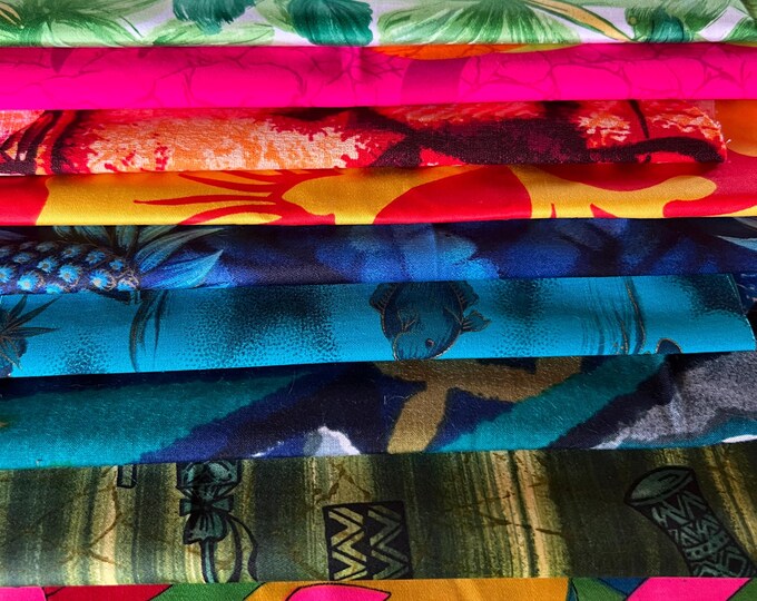 A Variety of Hawaiian Fabric Pieces 1950s - 70s - Discovered in Hawaii ...