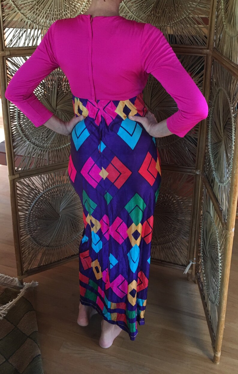 Adorable Vintage 1970's Kelly Arden Maxi Dress - Etsy