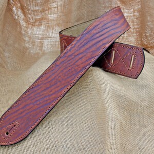 Handmade Leather Tiger Stripe Guitar Strap - Etsy