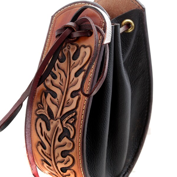 Leather Drawstring Pouch - Etsy