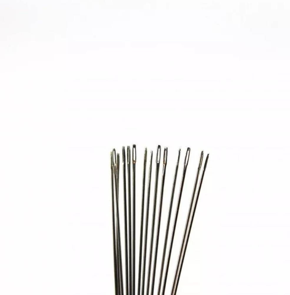 Long Thin Stainless Steel Sewing Needles Pack of 10, Needles for ...