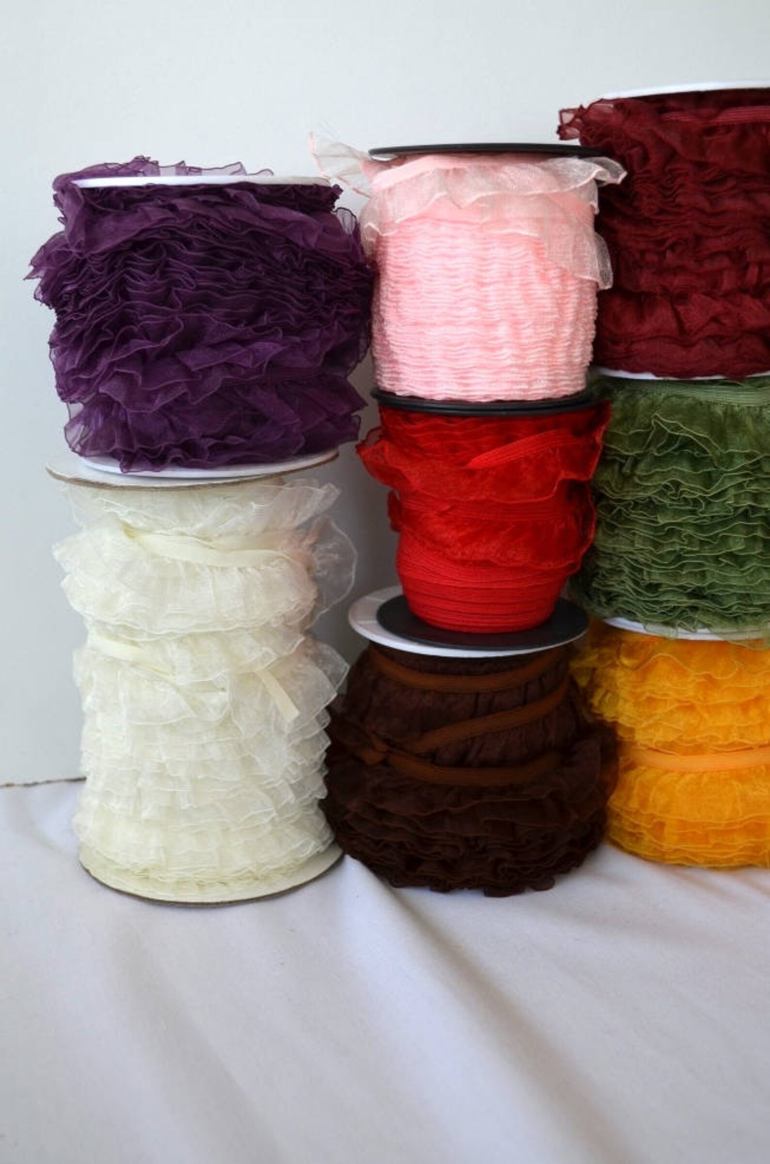 5 Meters Organza Ruffle Elastic Trim Layers Chiffon Ruffle | Etsy