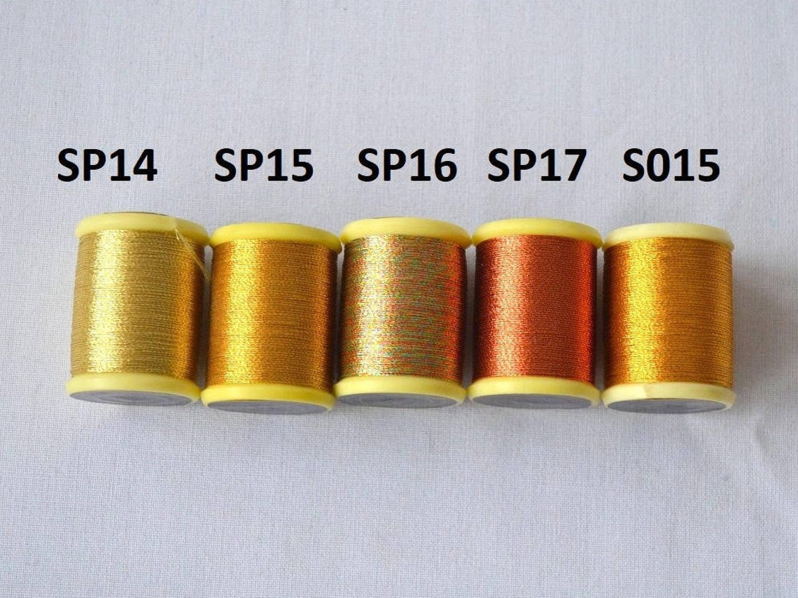 3-layer Extra Embroidery Thread by Anchor Coats Gold Metallic Hand and ...