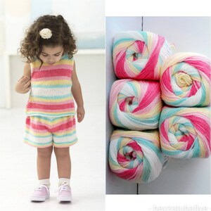 Cicibebe Batik Multi Colored Acrylic Yarn 100g, Multi Colored DK ...