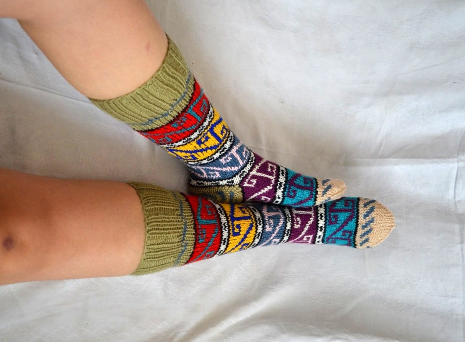 Colourful Turkish Knitted Socks Woman Athletic Socks Knitted - Etsy