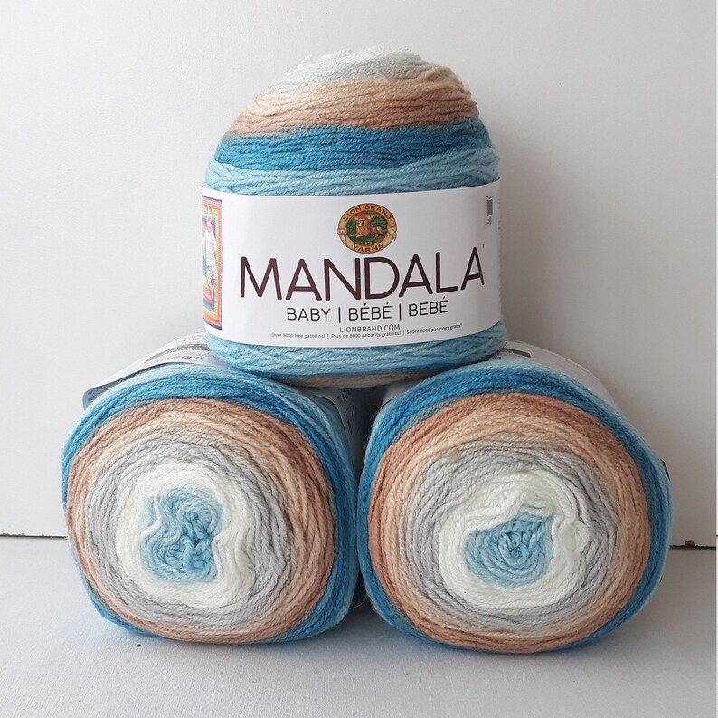 Lion brand Mandala baby Cake yarn sweet roll yarn 150 gr | Etsy