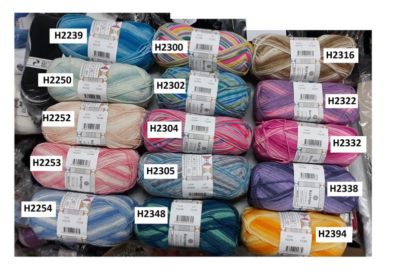 Kartopu Lulla Baby Yarn, Soft Baby Acrylic Yarn 100gr, Ice Cakes Baby ...