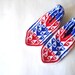 Mens Slippers Knit Slippers Red White Blue Knitted Slippers - Etsy