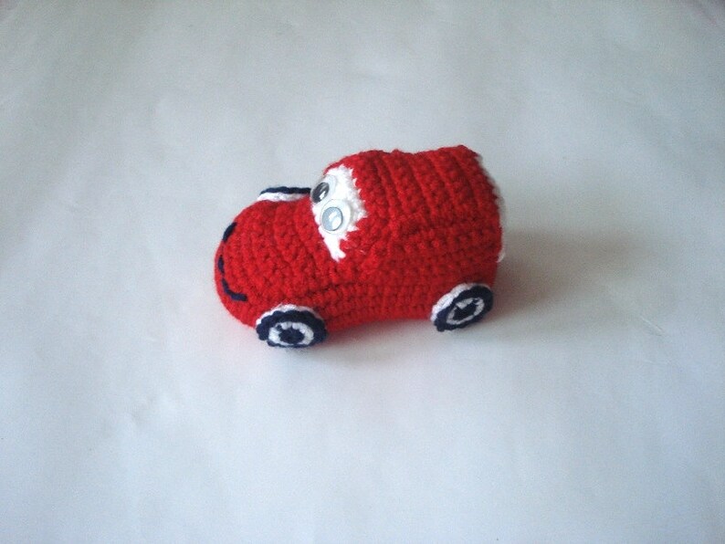 Ecofriendly Toys Stuffed Car Crochet Red Cars Amigurumi | Etsy