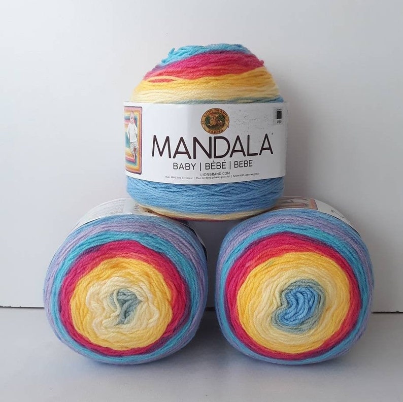 Lion brand Mandala baby Cake yarn sweet roll yarn 150 gr | Etsy