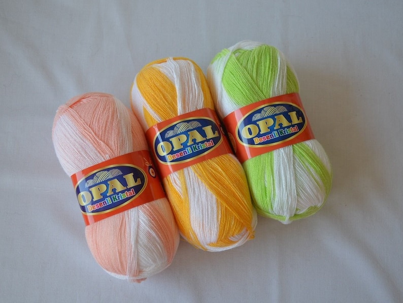 Acrylic Washcloth Bathcloth Yarn, Opal Desenli Kristal Crochet Knitting ...