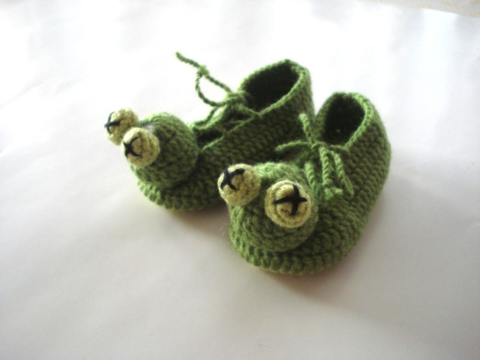 Green Frog Baby Booties Baby Slippers Animal Crochet Baby - Etsy