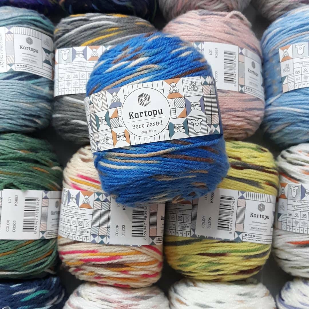 Kartopu Bebe Pastel Baby Yarn, Polyamide Premium Acrylic Yarn 100gr ...
