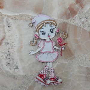 Girl Desing Applique Patch Pathwork for Kids, Cutie Patch Embroidered ...