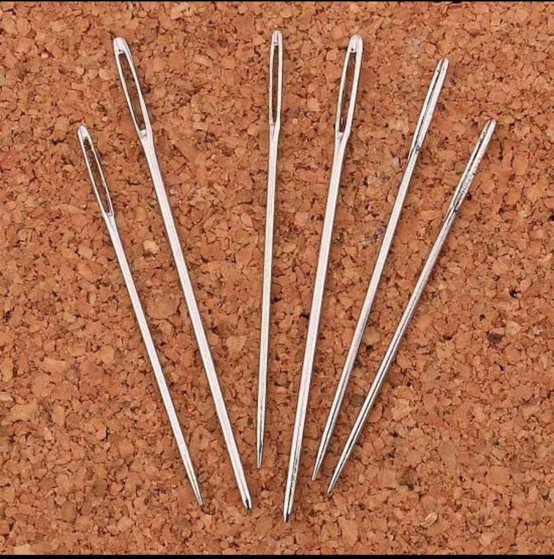 Metal Blunt Embroidery Needles Pack of 6, Blunt Needles for Leather ...