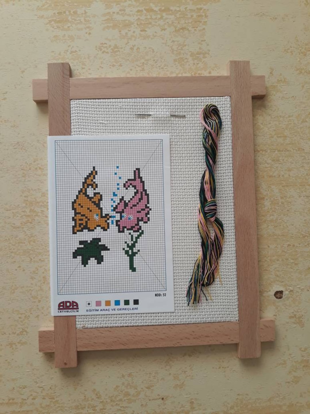 Twin Fish Cross Stitch Kit, Beginners Craft Gift Wall Decor - Etsy