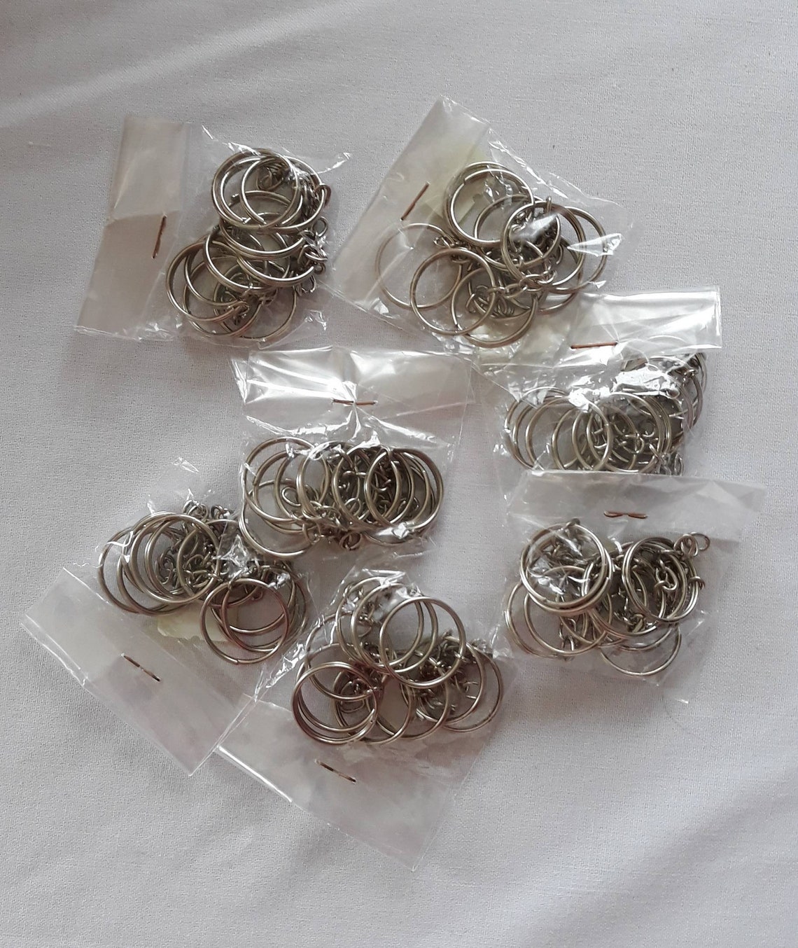 Silver Keychain Rings 10 20 50 100 Pcs Key Rings With Chain - Etsy