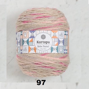Kartopu Bebe Pastel Baby Yarn, Polyamide Premium Acrylic Yarn 100gr ...