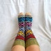 Colourful Turkish Knitted Socks, Woman Athletic Socks, Knitted Home ...