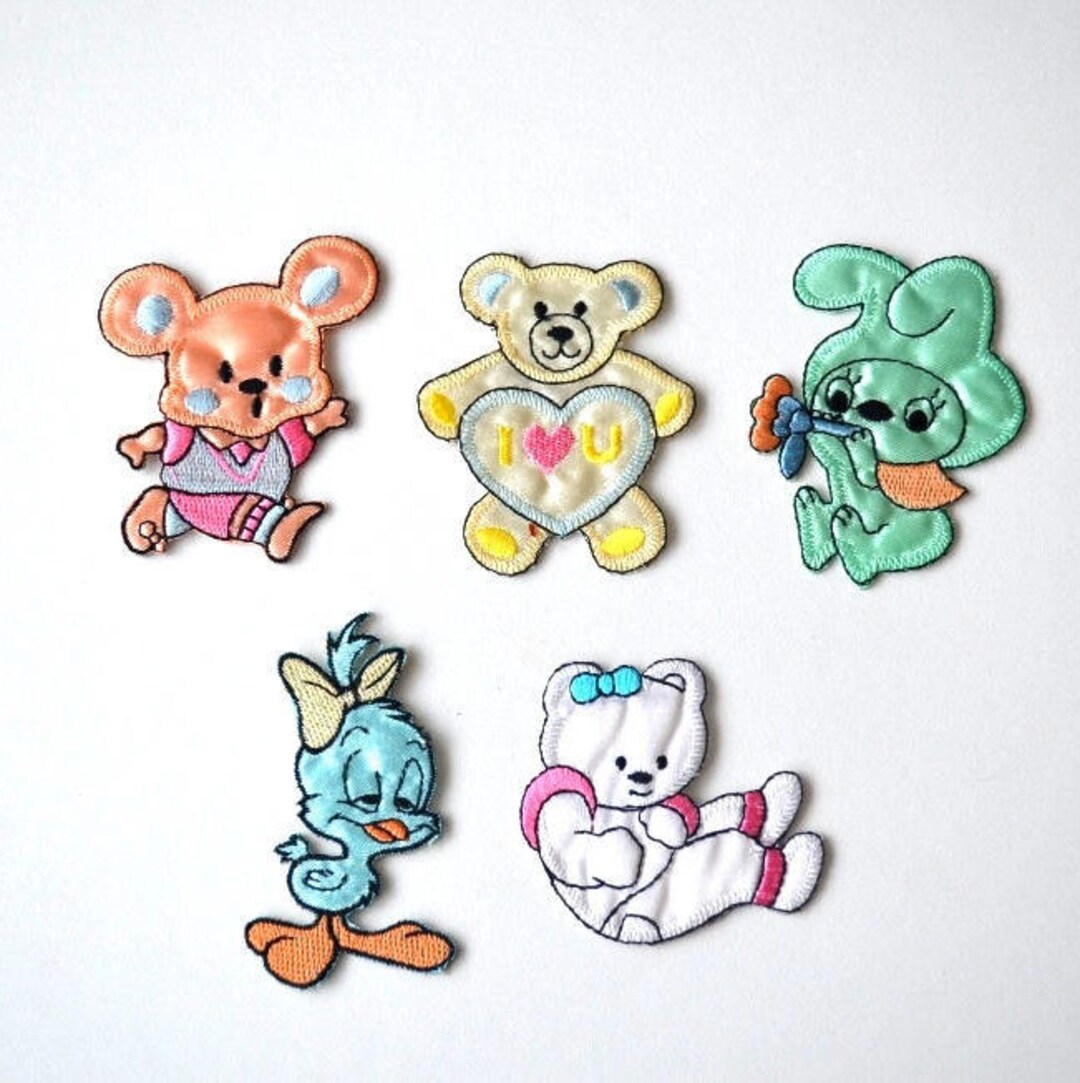 Animal Applique Patch Pathwork for Kids, Cutie Cartoon Animal Bear ...