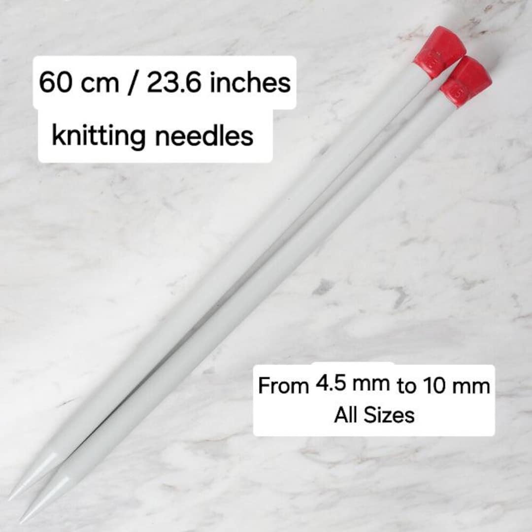 Aluminium Extra Long Knitting Blanket Needles 60 Cm - 24 Inches, Single ...