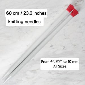 Aluminium Extra Long Knitting Blanket Needles 60 Cm - 24 Inches, Single ...