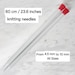 Aluminium Extra Long Knitting Blanket Needles 60 Cm - 24 Inches, Single ...