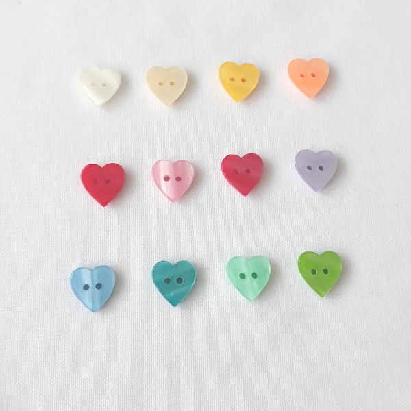 Heart Shape Buttons - Etsy