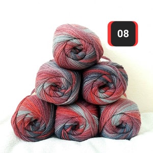 6 Skeins Export Surplus Batik Yarn DK Yarn Soft Rainbow Colors, Rainbow ...