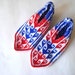 Mens Slippers Knit Slippers Red White Blue Knitted Slippers - Etsy