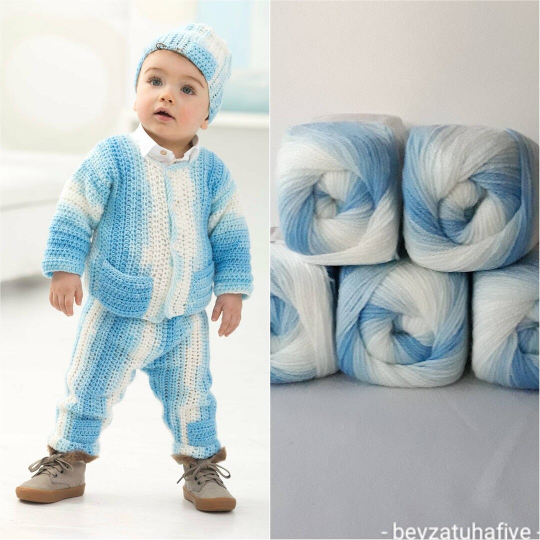 Cicibebe Batik Multi Colored Acrylic Yarn 100g, Multi Colored DK ...