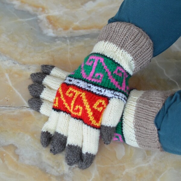 Multicolor Gloves - Etsy