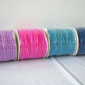 Half Round Pearls Beads String, Strand for Costumes Wedding Pageant ...