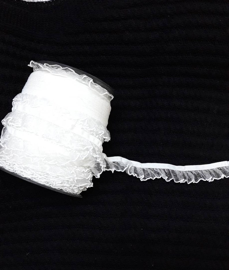 5 Meters Organza Ruffle Elastic Trim Layers Chiffon Ruffle | Etsy