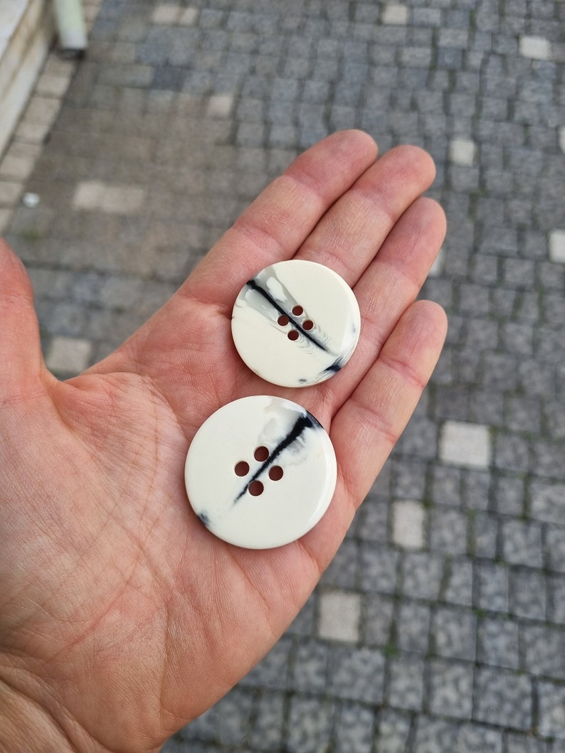 Oversize Cream Plastic Buttons, 4-hole, Knitting Sewing, 35mm 40mm - Etsy